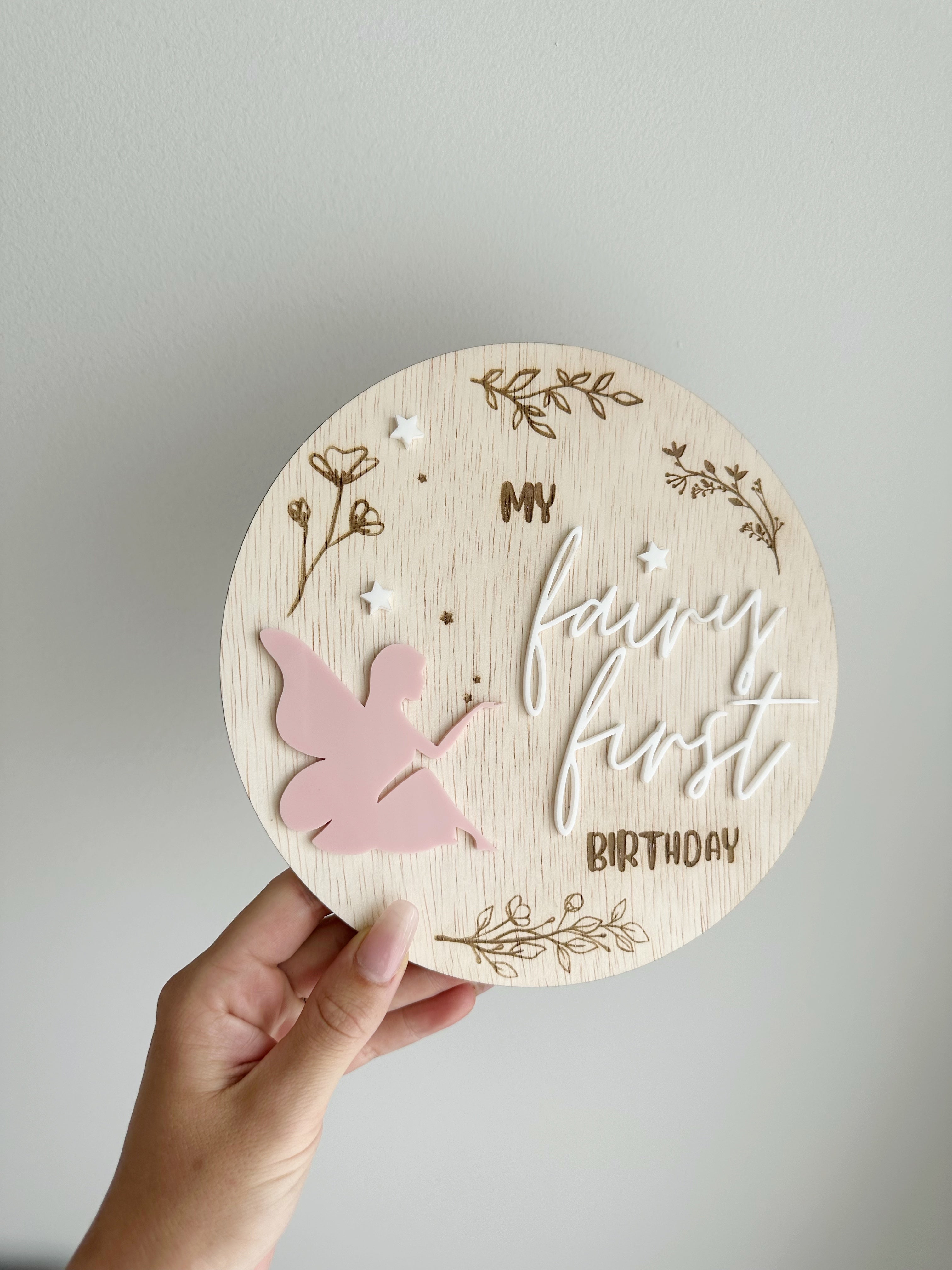 Fairy First Birthday Plaque – rawdesigns.co