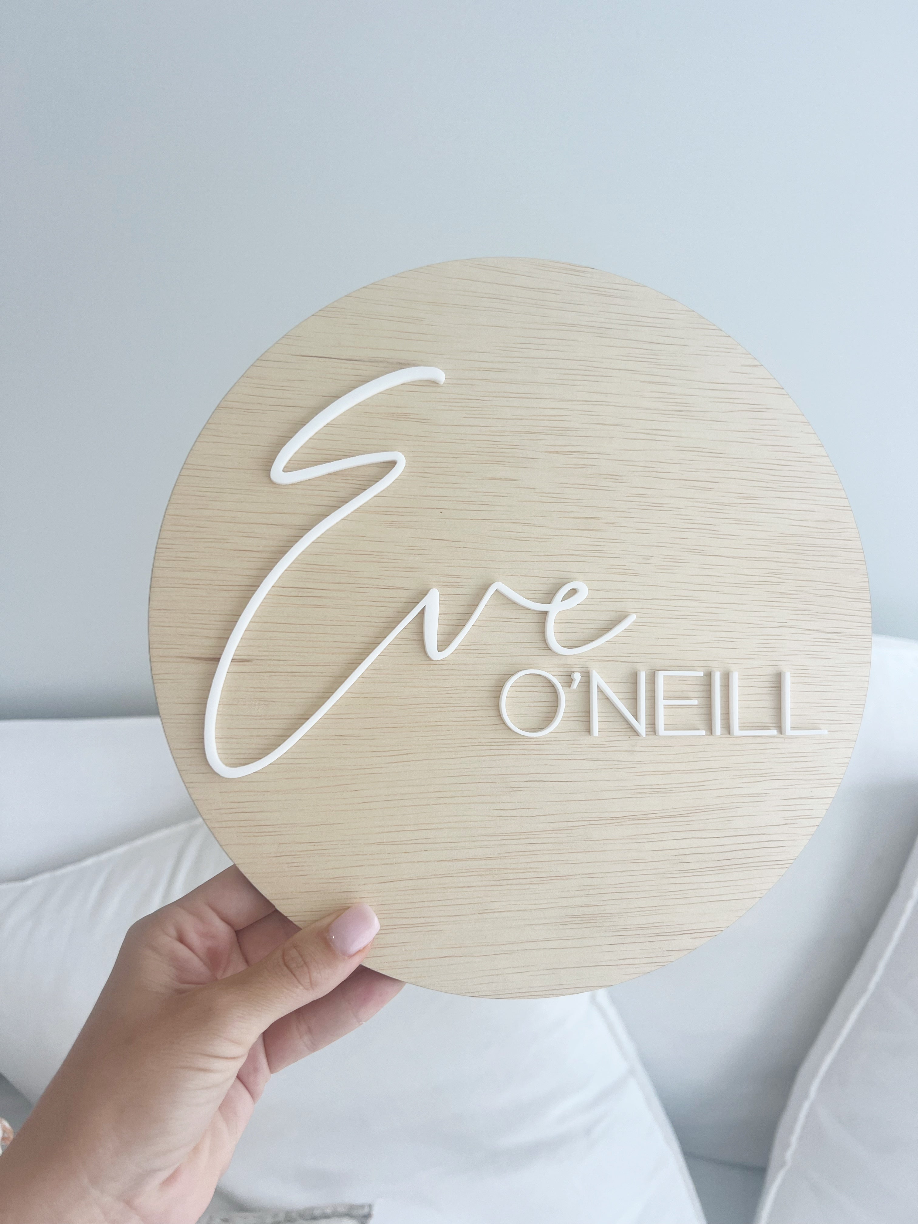 Wooden Circle Name Plaque – rawdesigns.co
