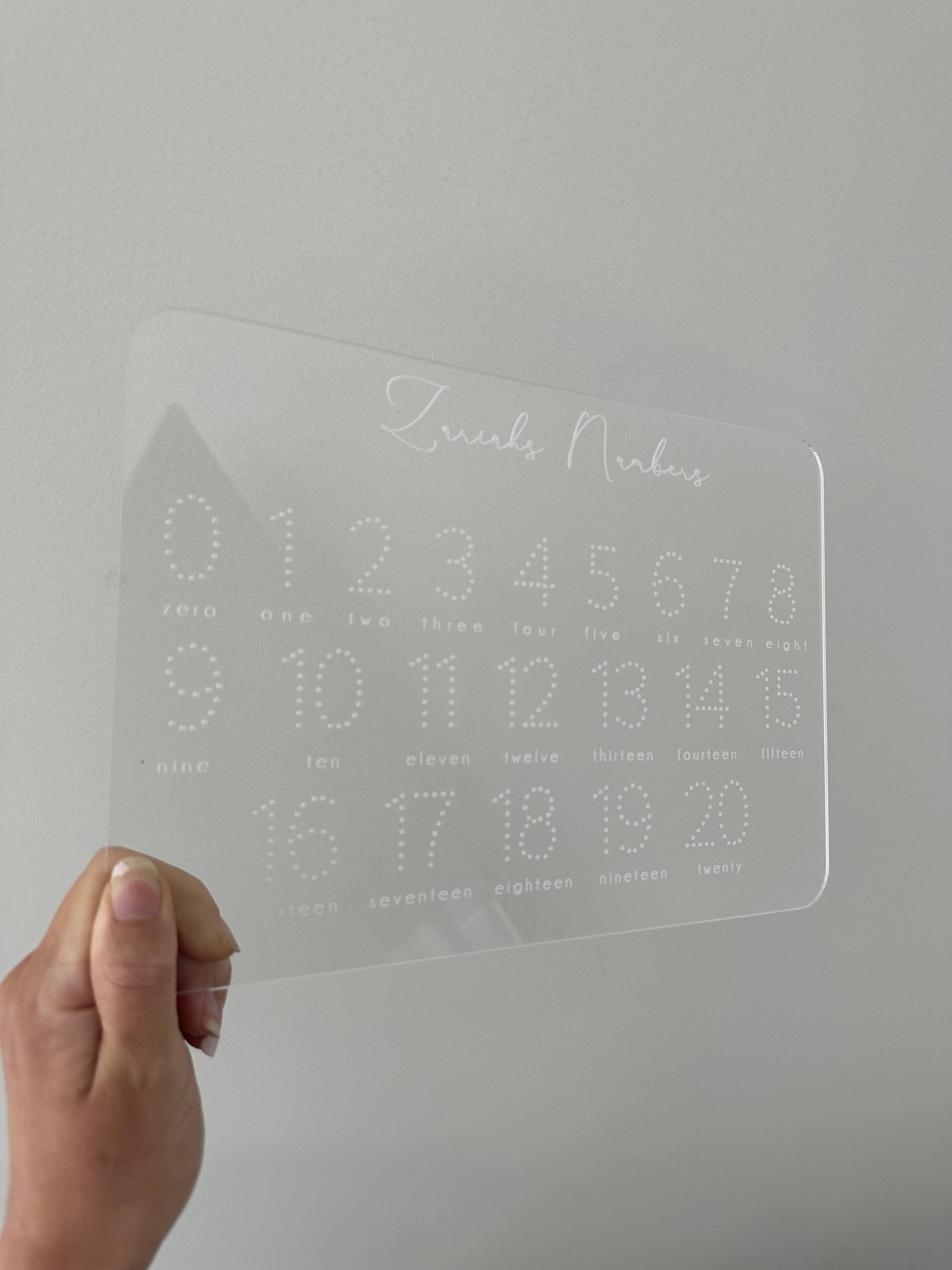 Personalised Numbers Tracing Board – rawdesigns.co