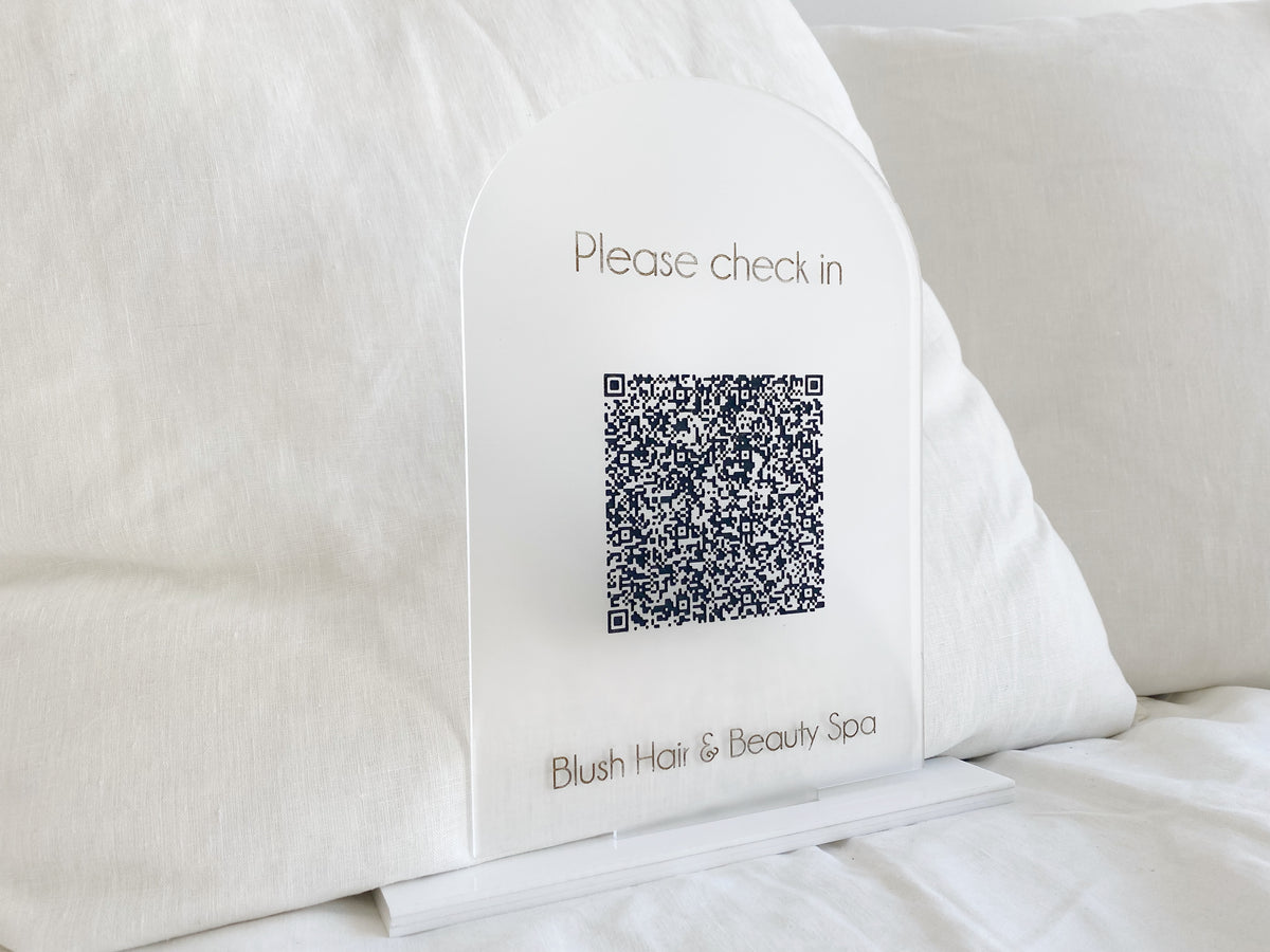 QR code check in sign – rawdesigns.co